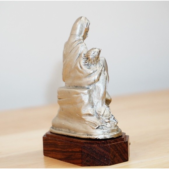 Peltro Cesellato A Mano | Art | Rare Anno Santo 975 Jesus Mary Figurine ...